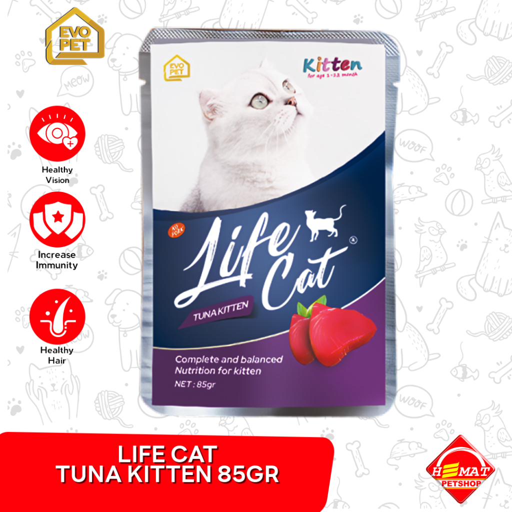 Jual Life Cat kitten 85 Gram / Wet Food 85 Gram / makanan kucing kitten ...
