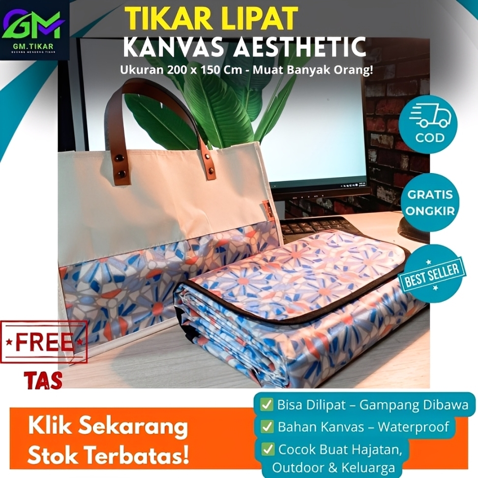 Jual Tikar Piknik Lipat Jumbo 300×150 – Premium, Stylish, Waterproof ...