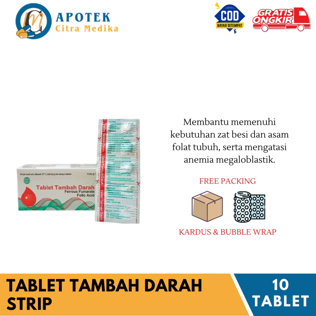 Jual Tablet Tambah Darah 𝟏 𝐒𝐓𝐑𝐈𝐏 𝐈𝐒𝐈 𝟏𝟎 𝐓𝐀𝐁𝐋𝐄𝐓 - Mengatasi Anemia ...