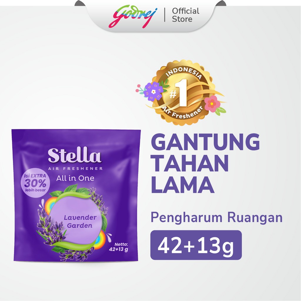 Jual STELLA GANTUNG RUANGAN Stella All In One Lavender Garden 42+13gr ...