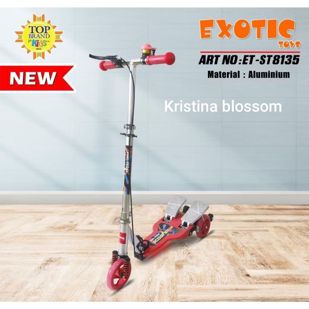 Jual Scooter Otopet injak kayuh Pedal alloy Exotic ST 8135 RMB | Shopee ...