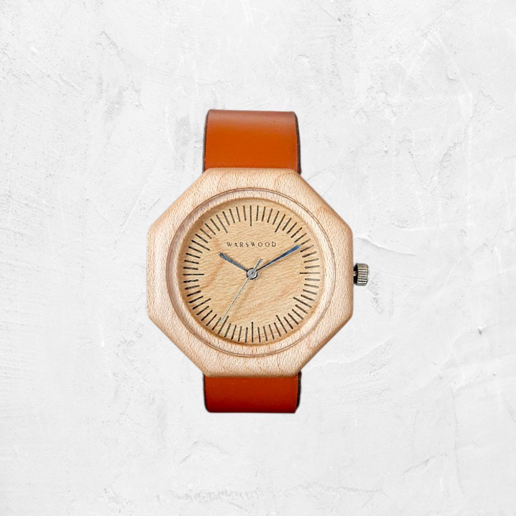 Jual jam tangan kayu warswood - oktagon maple | Shopee Indonesia