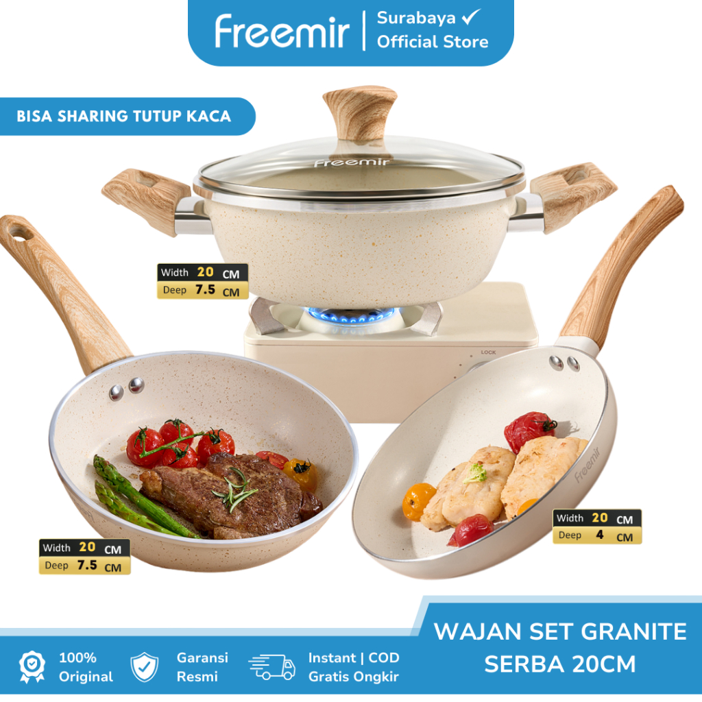 Jual 𝙀𝙭𝙘𝙡𝙪𝙨𝙞𝙫𝙚 𝙛𝙧𝙚𝙚𝙢𝙞𝙧 𝘽𝙪𝙮 1 𝙂𝙚𝙩2 Wajan Panci Mpasi Granite Foodgrade ...