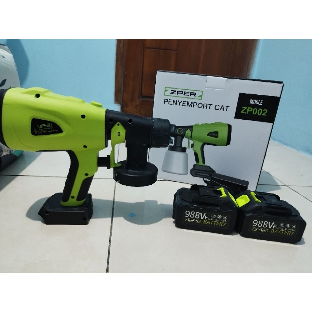 Jual ZPER Pistol semprot litium 400W Electric Spray Gun 2 Battery ...