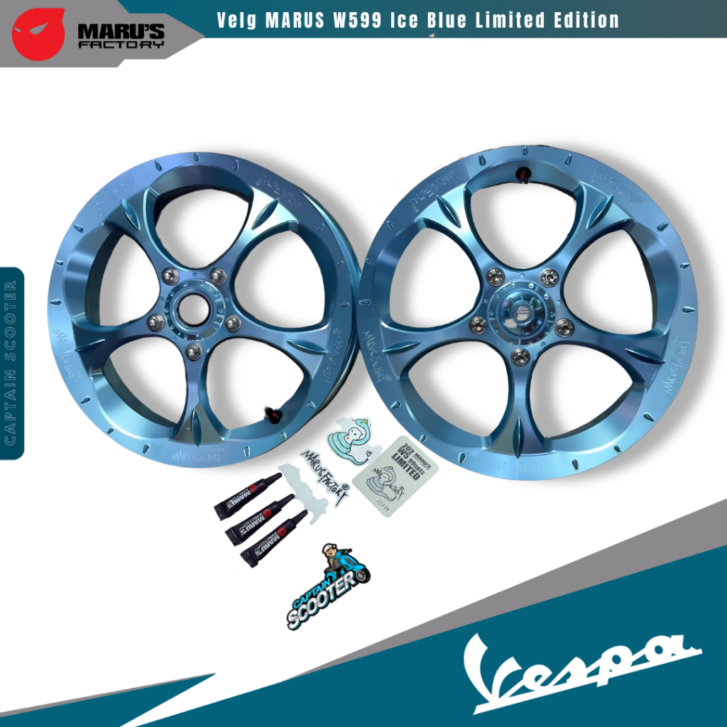 Jual MARUS Rims Velg W599 Ice Blue Limited Edition Vespa Sprint ...