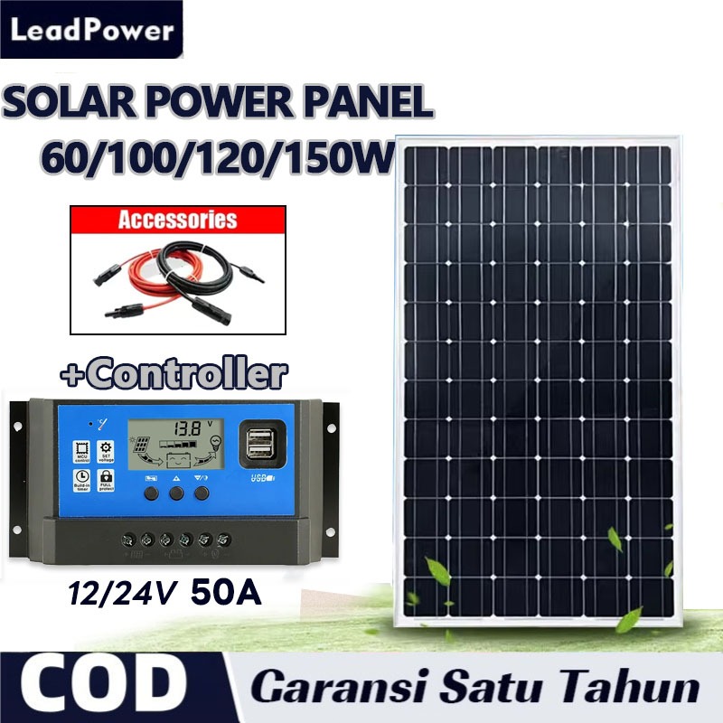 Jual Panel Surya 60W/100W Panel Tenaga Surya Polikristalin Kit Tenaga ...