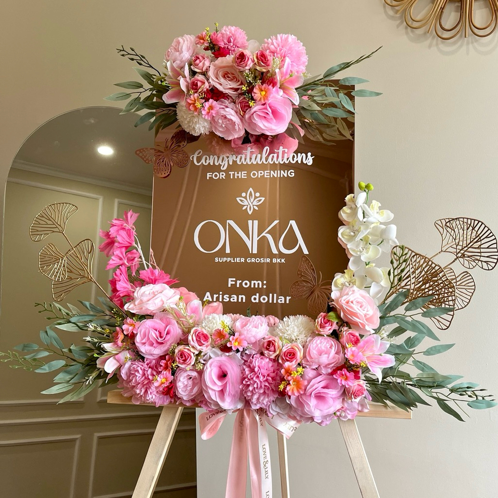 Jual [FREE ONGKIR] PAPAN BUNGA ACRYLIC - Grand Opening Flower Standing ...