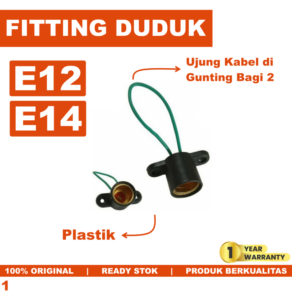 Jual Fitting Duduk Plastik E14 E12 Fiting Lampu Cabe Hias Gantung E 14 ...