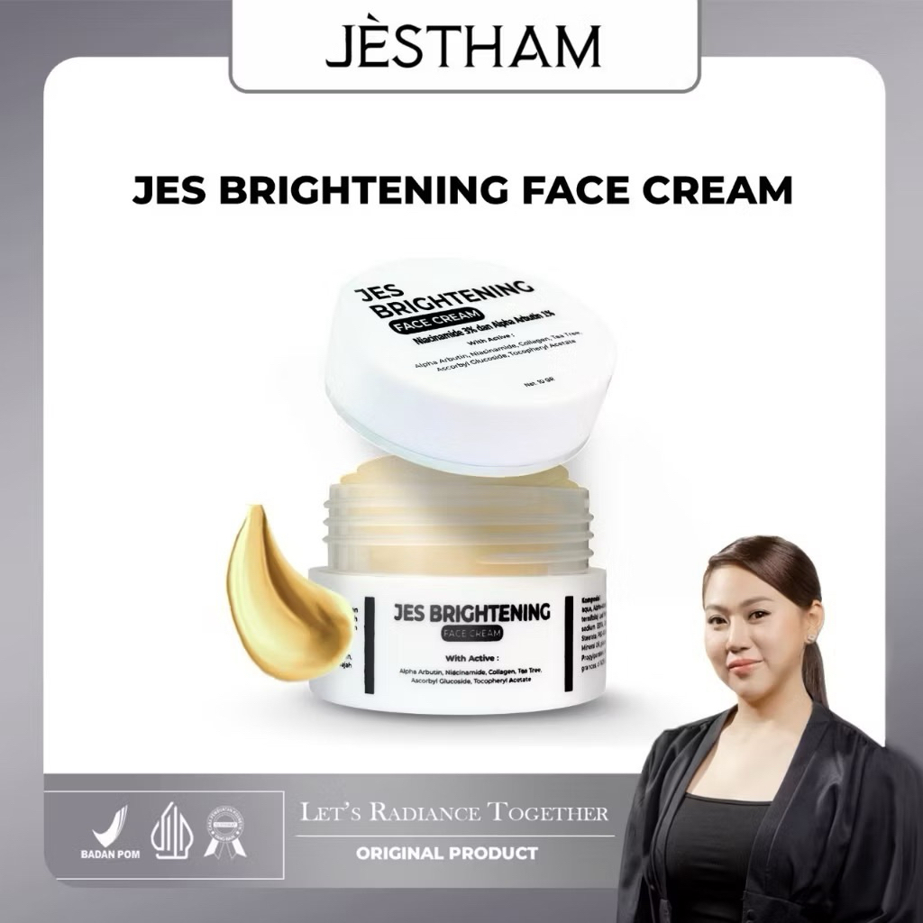 Jual JOS - JESTHAM FACE CREAM JES BRIGHTENING - ORI JESTHAM | Shopee ...
