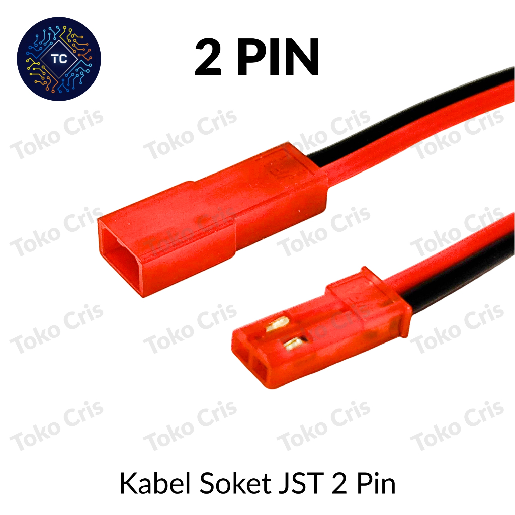 Jual Kabel JST 2 Pin Male Female / Kabel Socket DC Connector JST 2 Pin ...