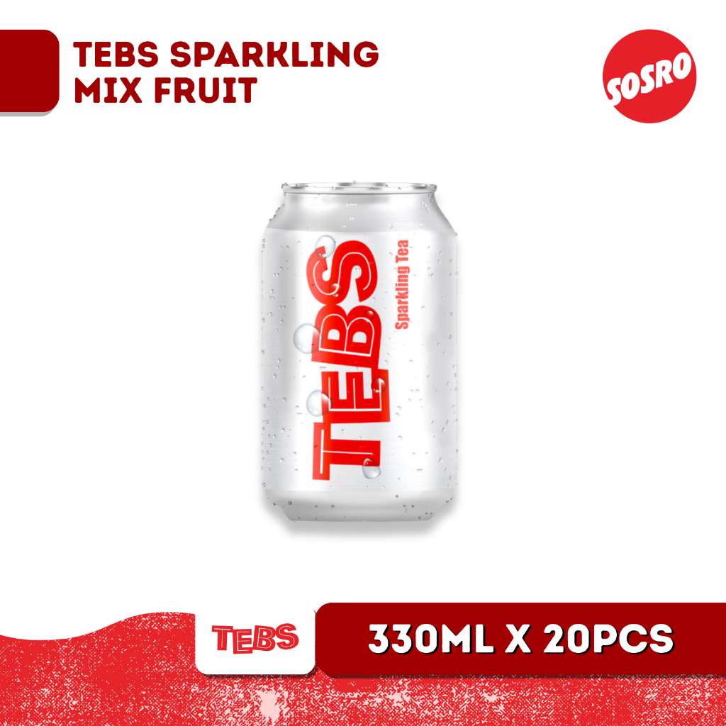Jual TEBS Sparkling Soda Mix Fruit Kaleng 330ml Isi 20pcs | Shopee ...