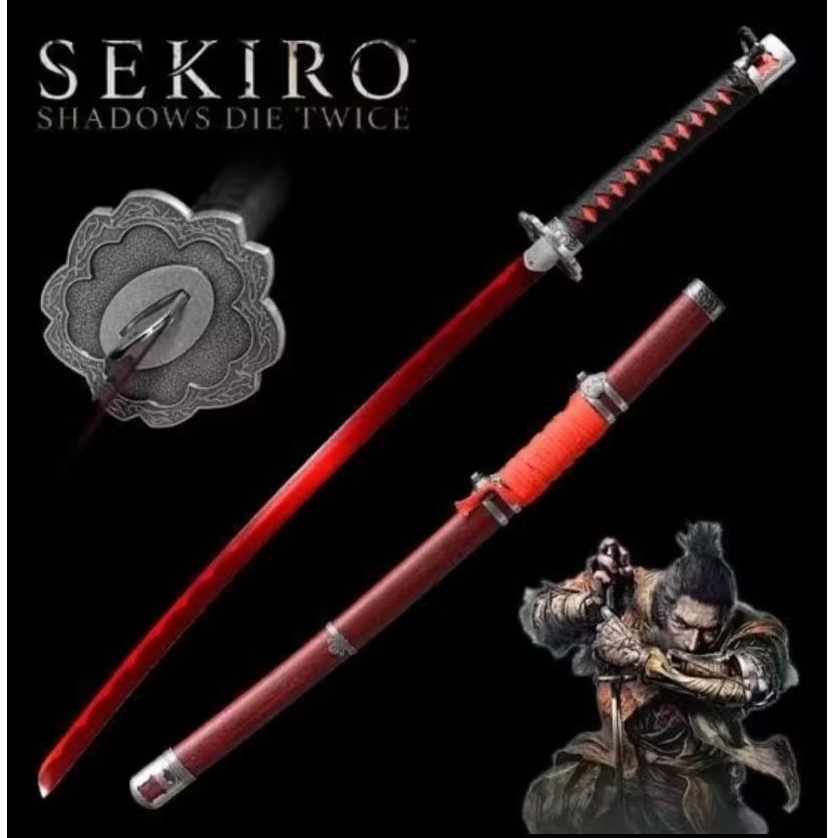 Jual Mainan pedang kayu type sekiro shadows die twice sarung hitam dan ...