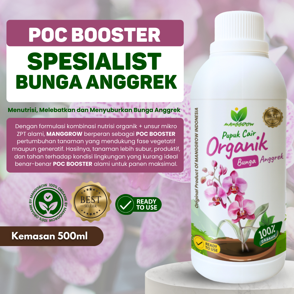 Jual POC BOOSTER ANGGREK - Pupuk Booster Organik Cair 500 ML Bunga ...