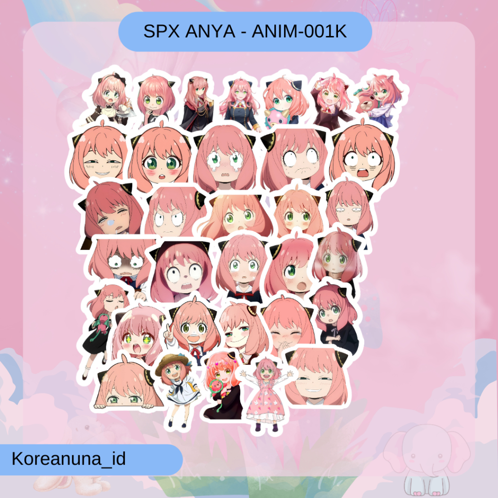 Jual Stiker Anime SPY X Family Anya Kartun Lucu Aesthetic Sticker Deco ...