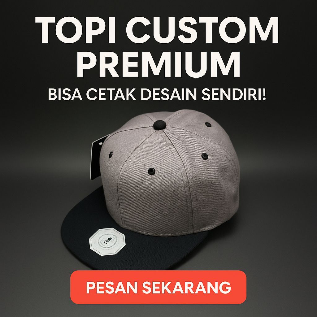 Jual Topi Snapback Polos Custom – Sablon Logo / Desain Sendiri - Unisex ...