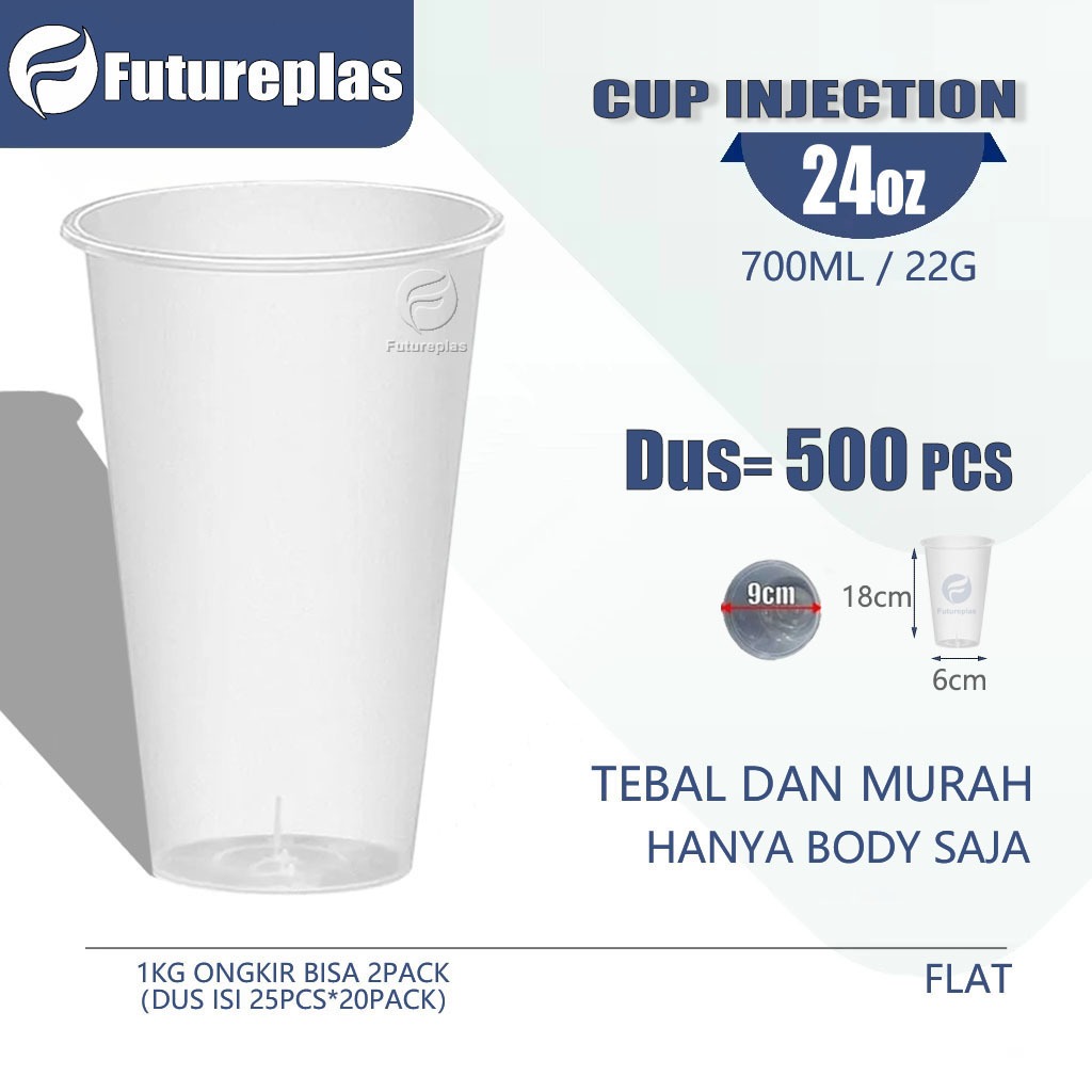 Jual FUTUREPLAS 【DUS】Cup Injection 24oz 700ML ISI 500 PCS / Gelas ...