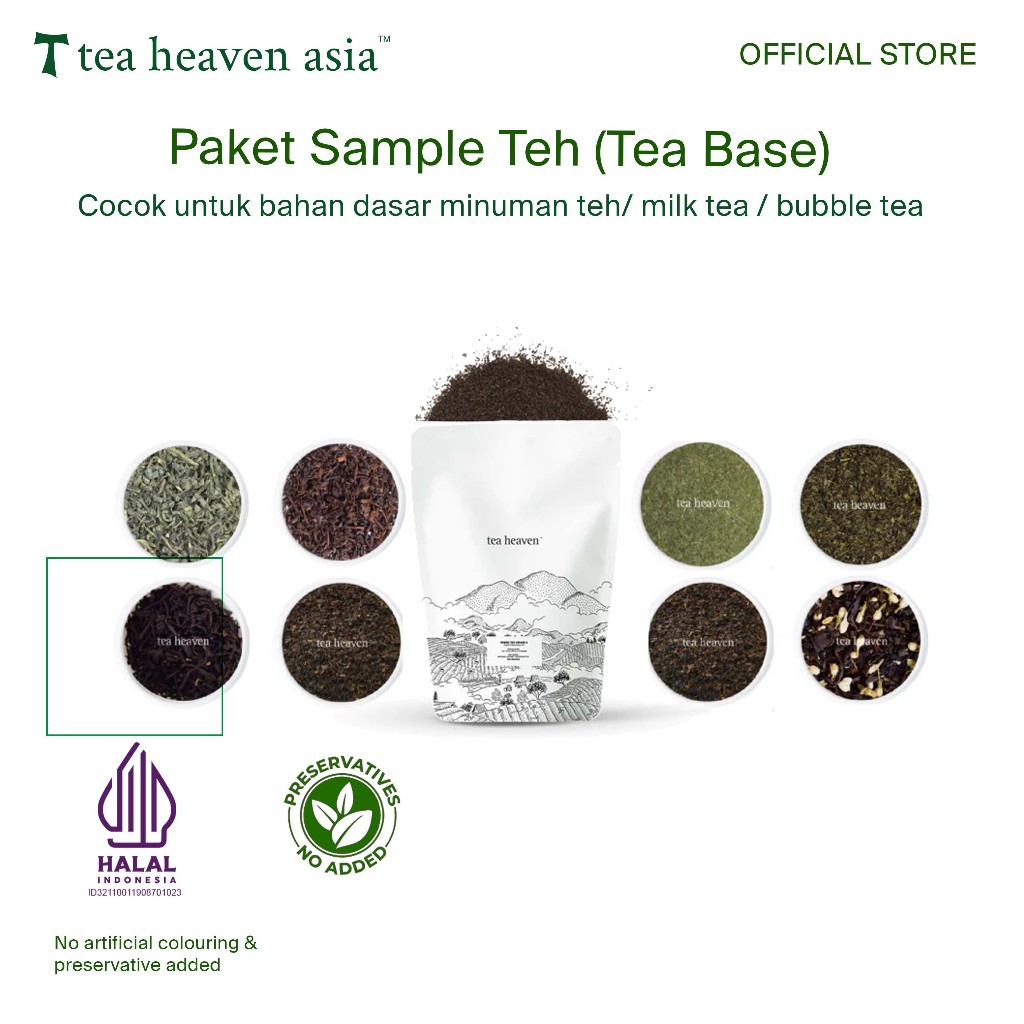Jual Tea Heaven Paket Sample Teh Milk Tea / Bubble Tea / Artisan Tea ...