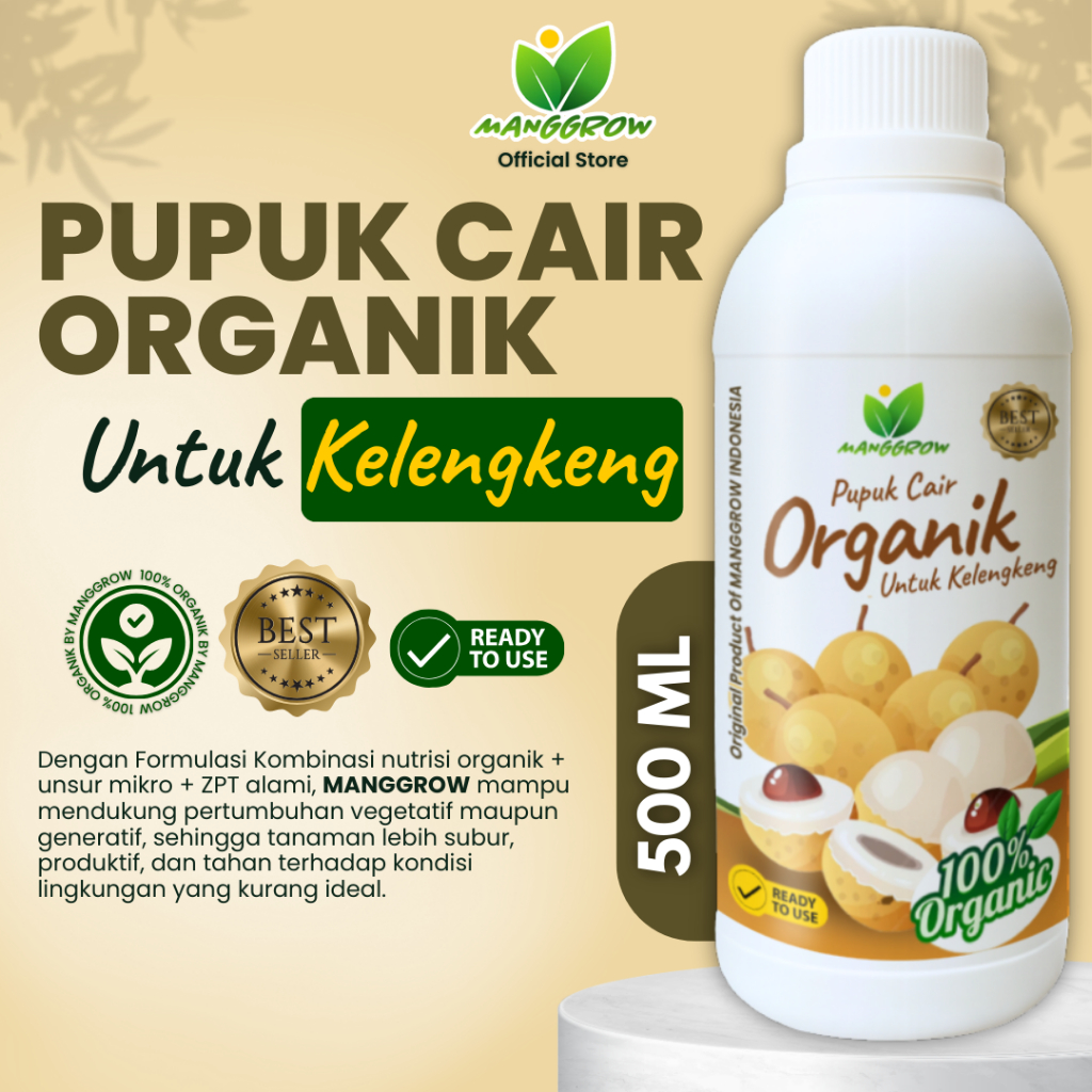 Jual MANGGROW – Pupuk Organik Cair Kelengkeng 500ml | Booster Pohon Kelengkeng & Pelebat Buah ...