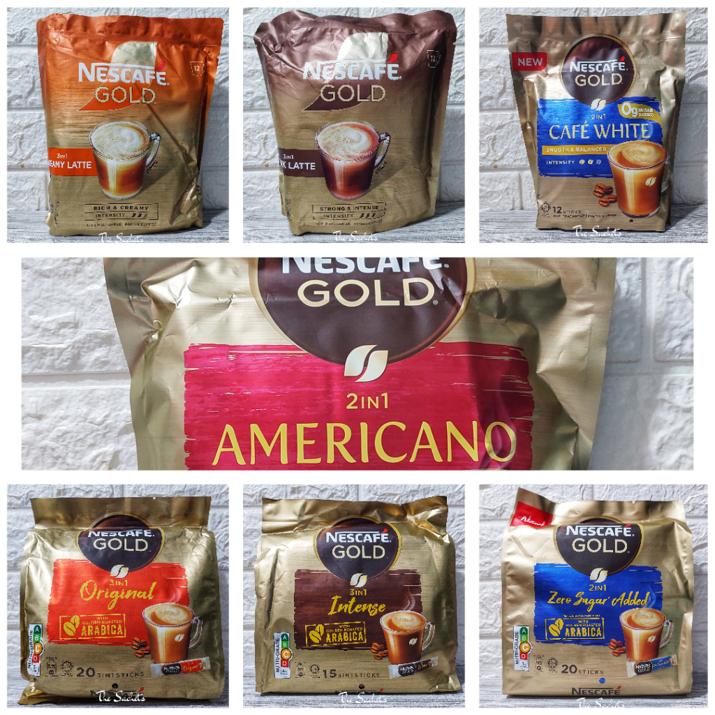 Jual Nescafe Gold 2in1 3in1 Creamy Latte Dark Cafe White Intense Zero ...
