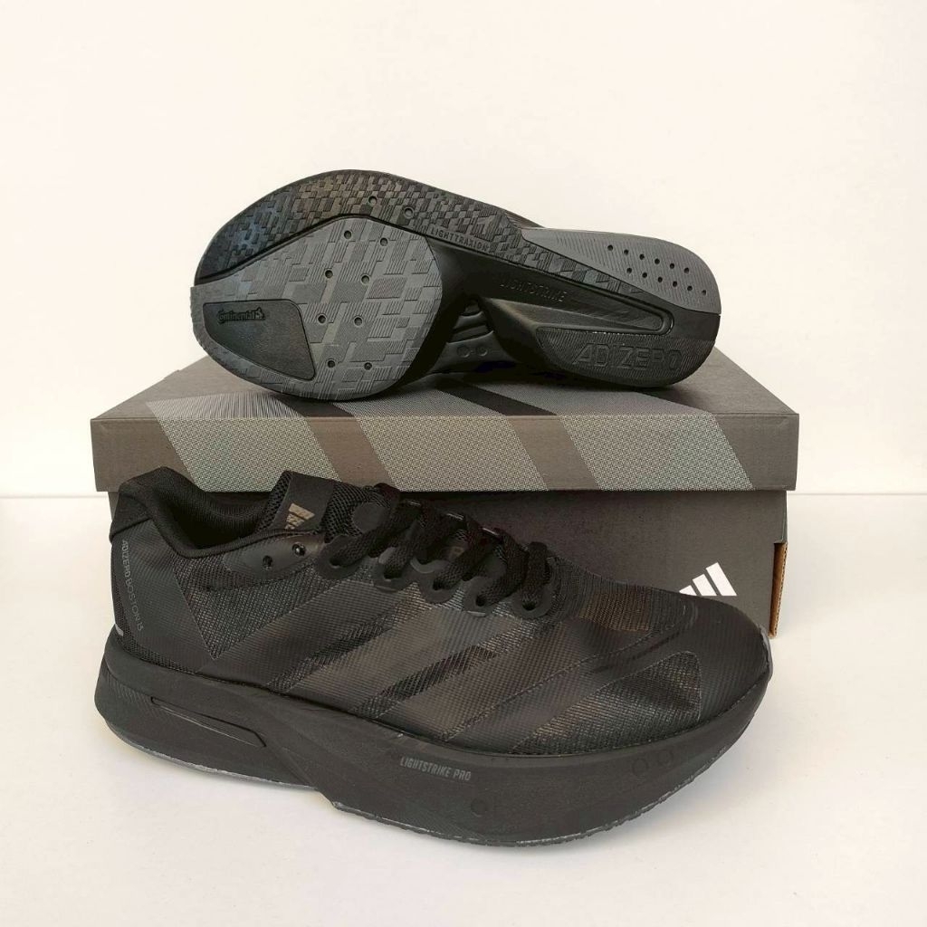 Jual Sepatu Running Adidas Boston 13 full black terbaru outdoor ...