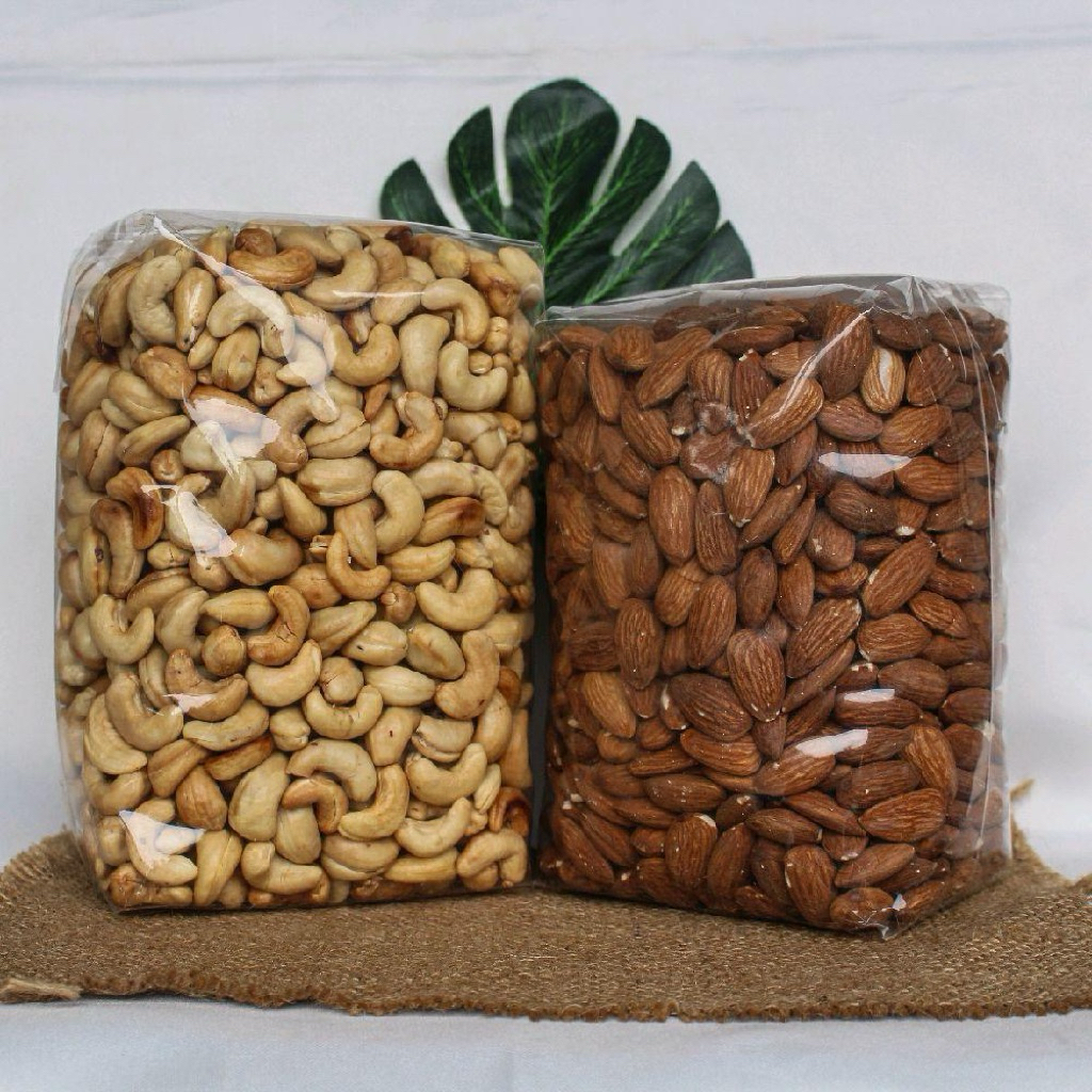 Jual PAKET BUNDLING 500 GR ALMOND PANGGANG DAN 500 GR METE PANGGANG ...