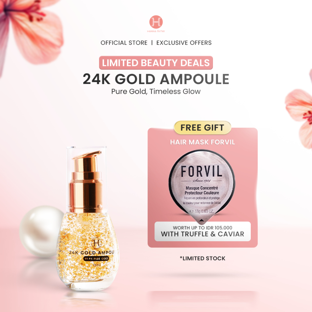 Jual PREMIUM 24K GOLD AMPOULE 25ml - HANNA GLOW | Shopee Indonesia