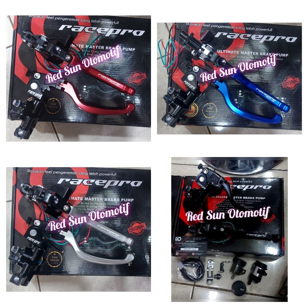 Jual MASTER REM + Handle KIRI Rem Kopling RACEPRO Race Pro SILVER hitam ...