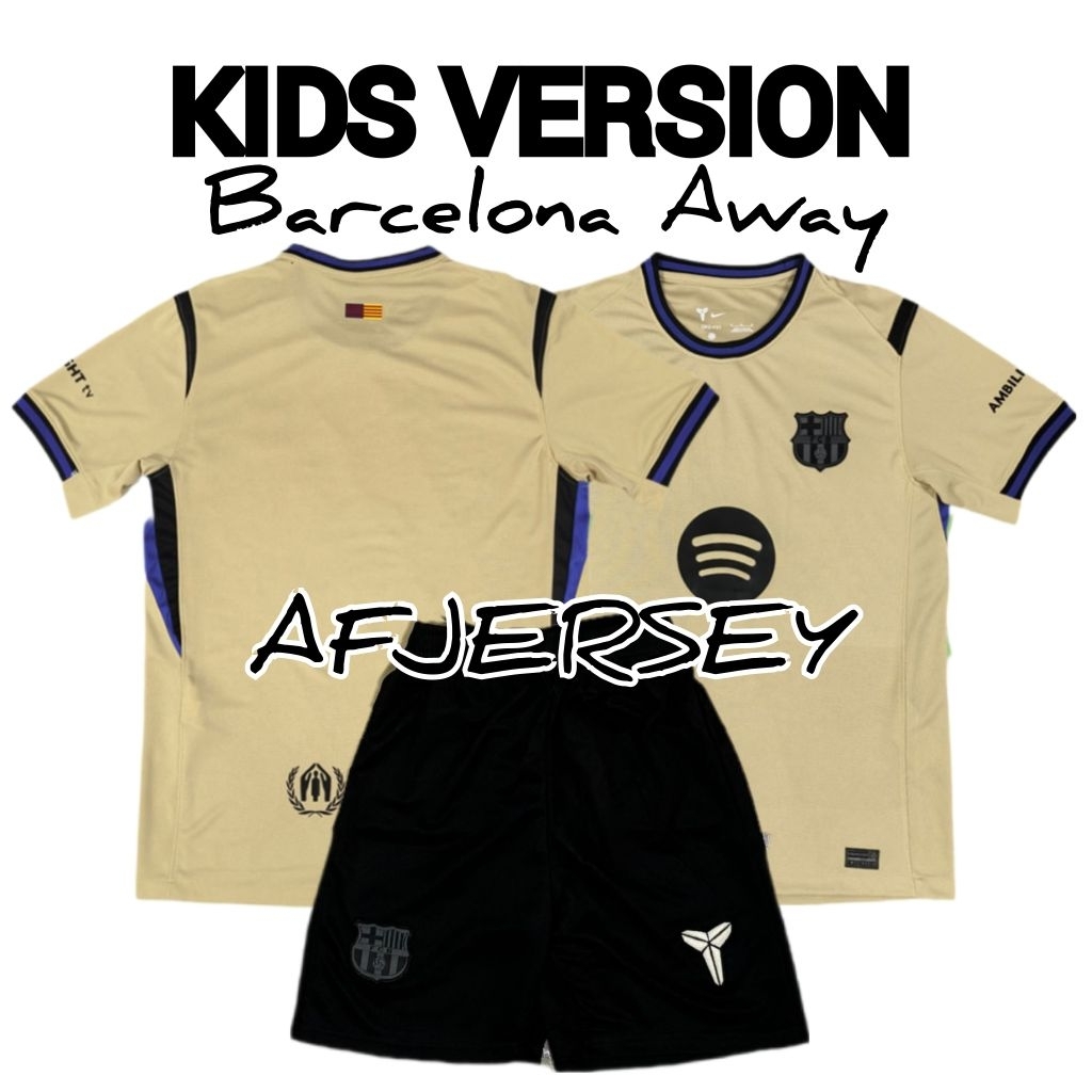 Jual FANS Jersey Kids Anak Barca Away New 2025 2026 Baju Home 3rd Third ...