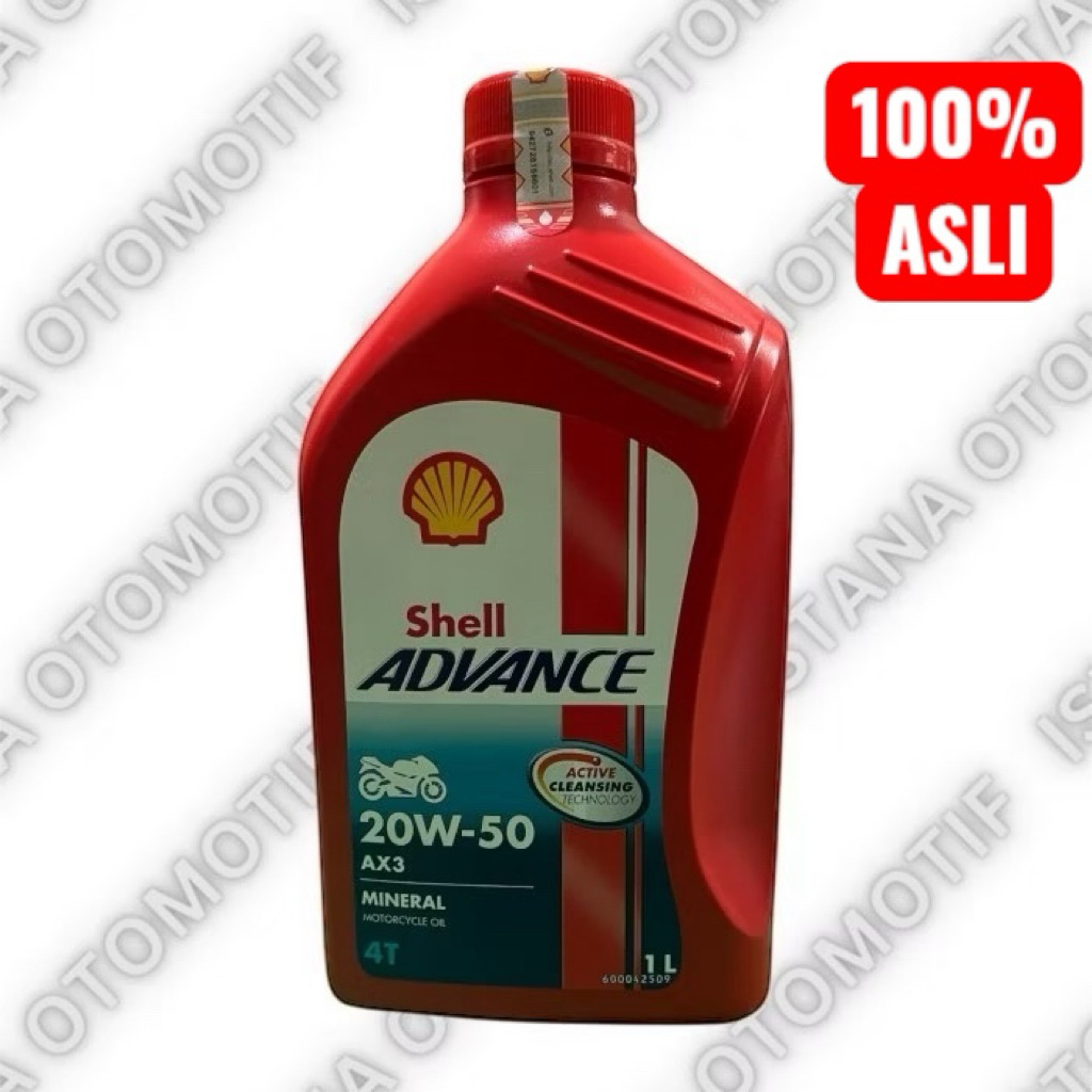 Jual OLI SHELL ADVANCE MANUAL AX3 4T 20W-50 1L (ORIGINAL) | Shopee ...