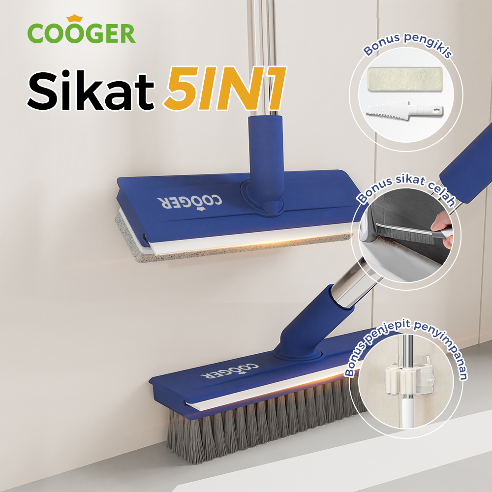 Jual [DAPAT SISIR+KLIP] COOGER Sikat Lantai & Jendela 5in1 Sikat Kamar ...