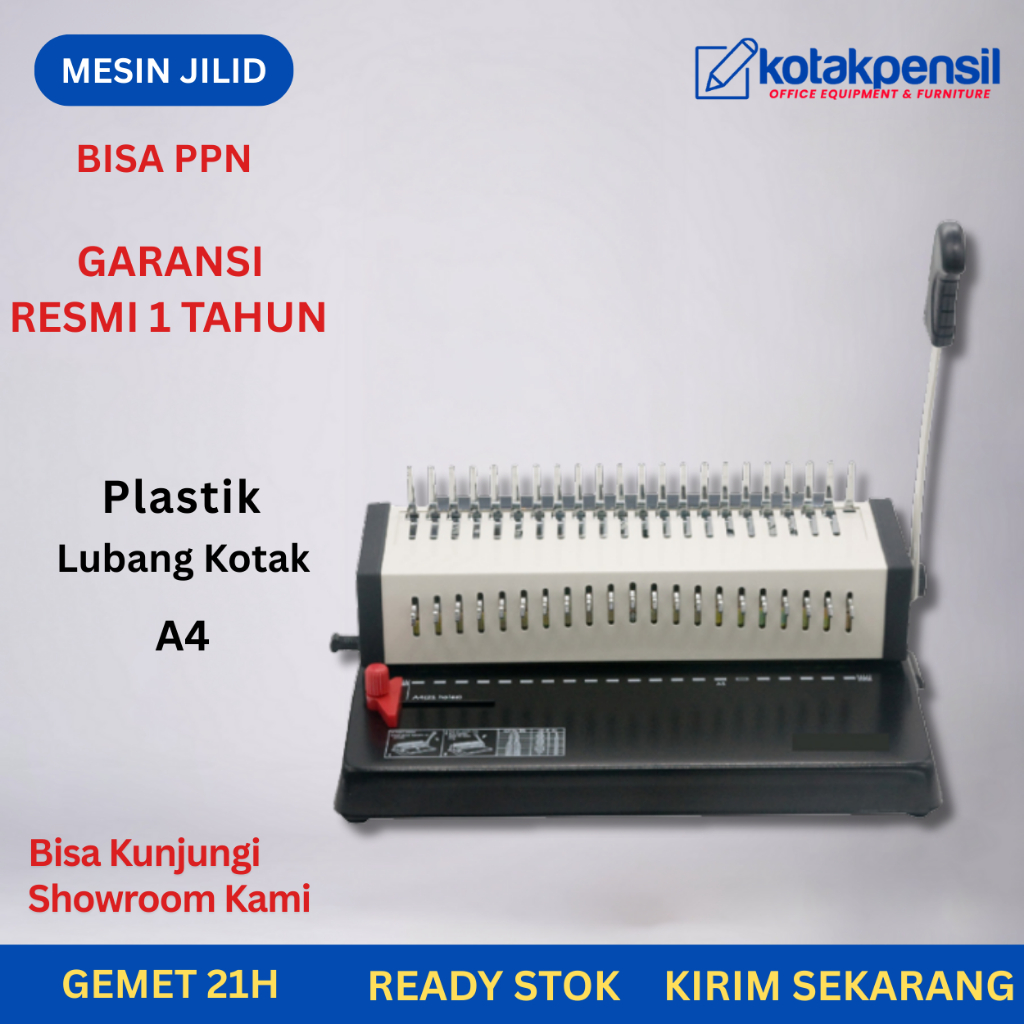 Jual Mesin Jilid Spiral Plastik GEMET 21 H A4 Binding Machine|Mesin ...