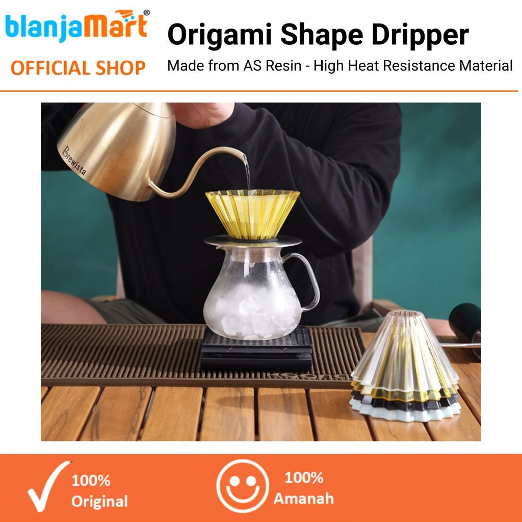 Jual Coffee Dripper Model Origami Air AS Resin Manual Brew Filter ...