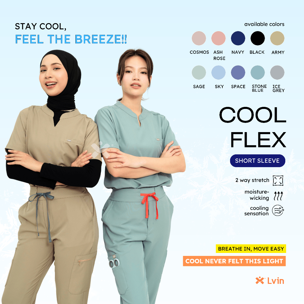 Jual [ Lvin ] COOL FLEX SCRUB - Baju OKA Shanghai / Baju Jaga / Set ...