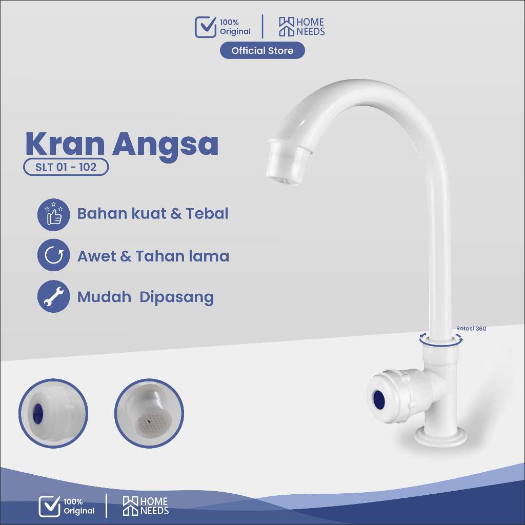 Jual Homeneeds Kran Keran Angsa Keran Cuci Piring Keran Wastafel 1/2 ...