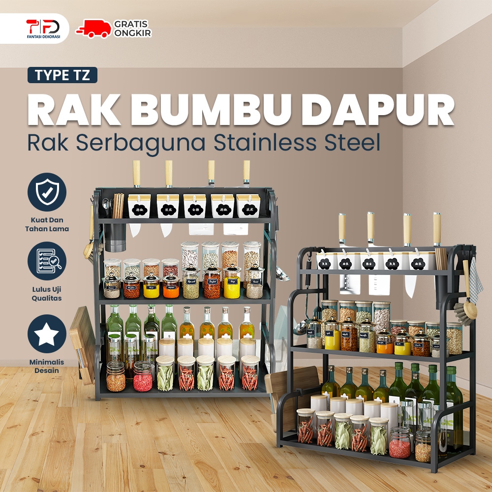 Jual Rak Bumbu Dapur Serbaguna Rak Botol Bumbu Rak Bumbu Dapur ...