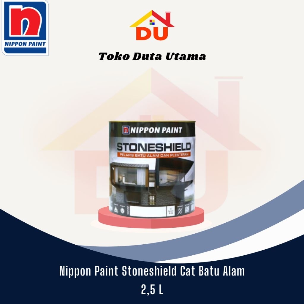 Jual Cat Batu Alam Nippon Stoneshield 2,5 ltr | Shopee Indonesia