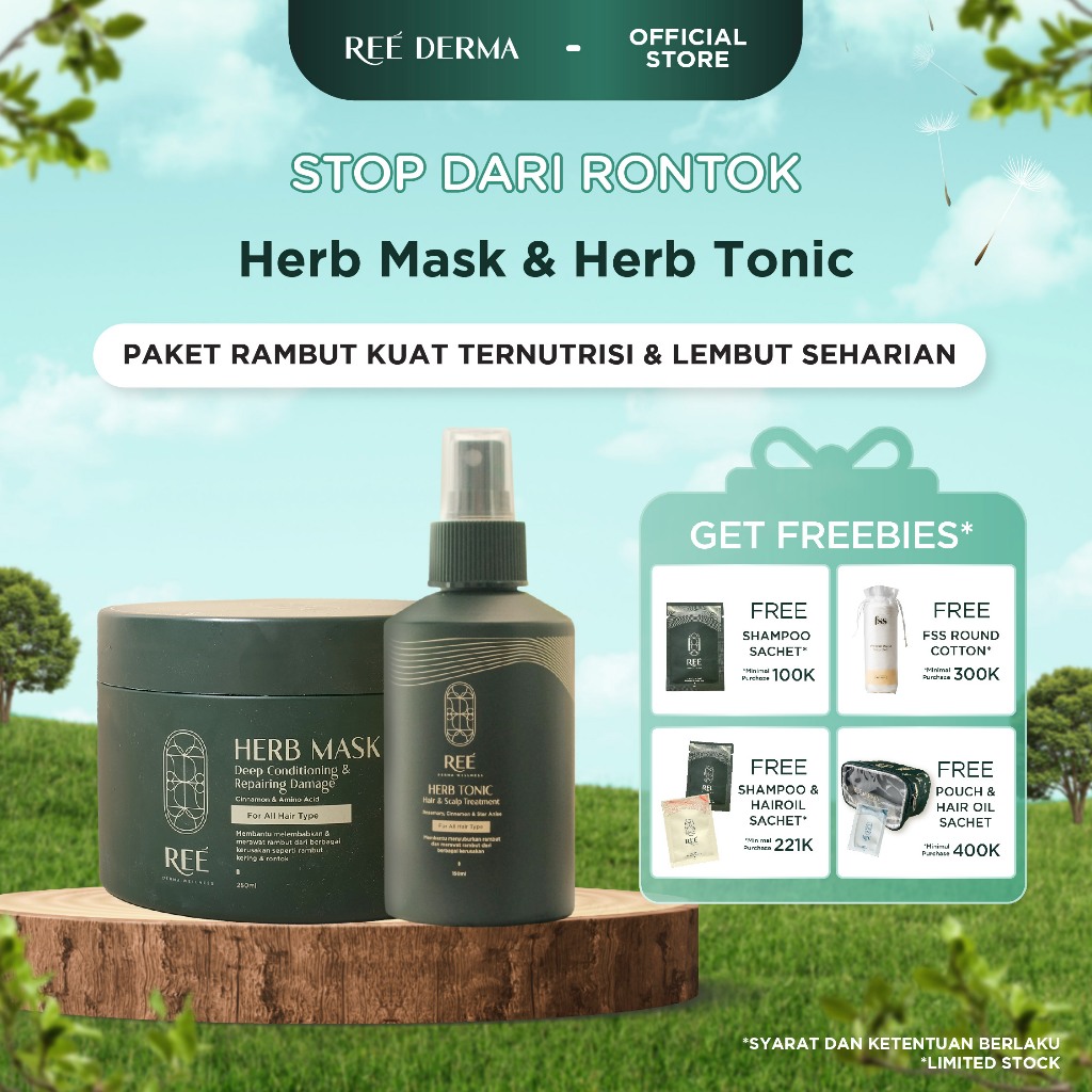 Jual Ree Derma Wellness - Bundle Special Price - Herb Mask 250ML & Herb ...