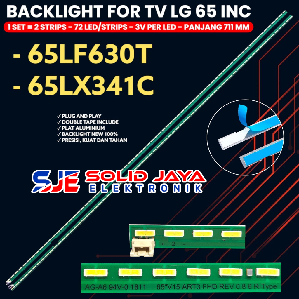 Jual BACKLIGT TV LED LG 65 INCH 65LF630 65LX341 65LF630T 65LX341C 65LF ...