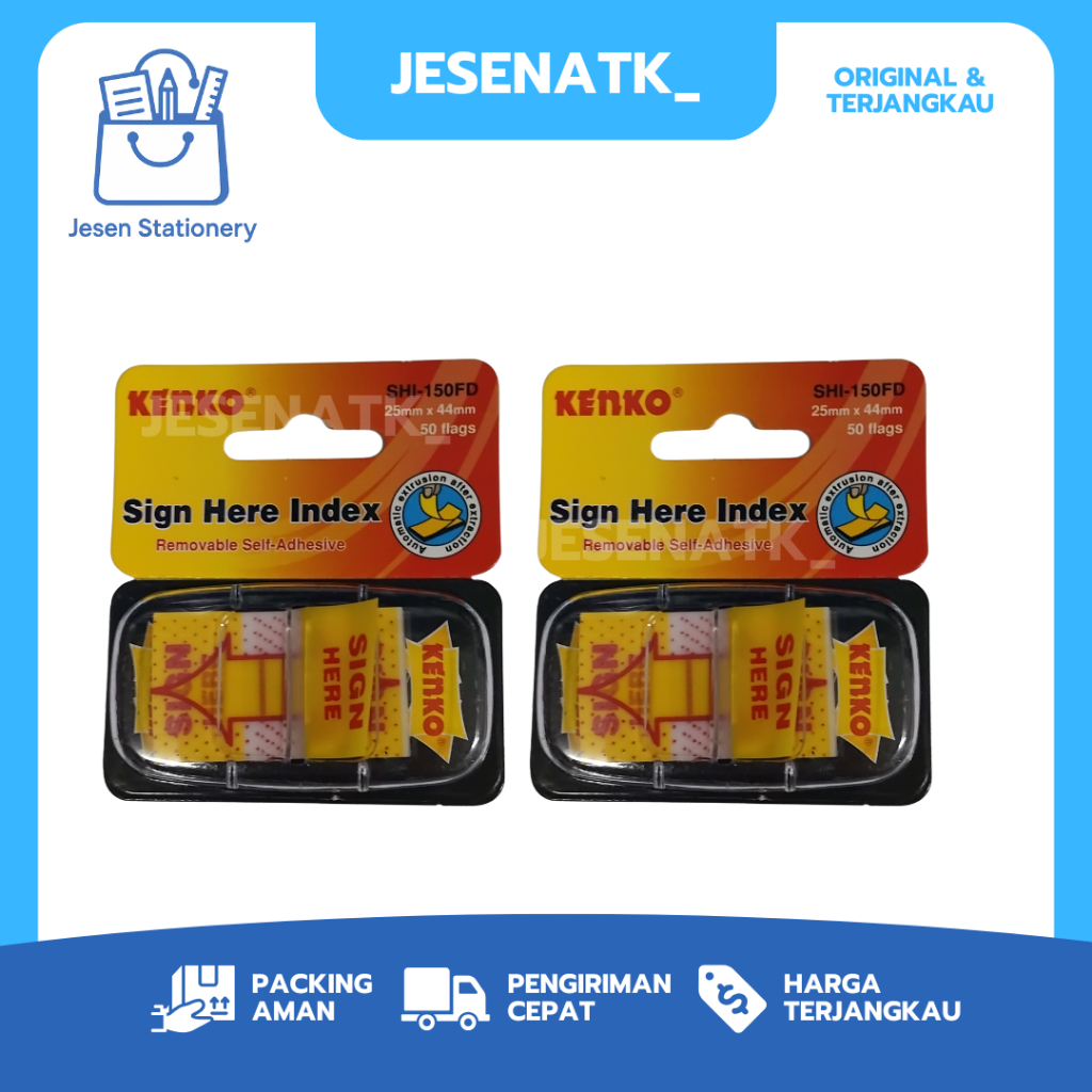 Jual Kenko Sign Here SHI 150 FD 50 Penanda Panah Sticky Note Dokumen ...