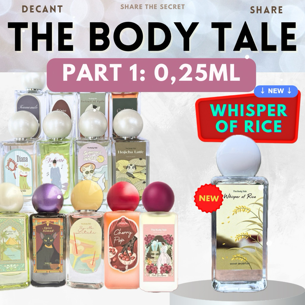 Jual FREE GIFT! SHARE DECANT THE BODY TALE 0,25ML Whisper of Rice Rosie ...