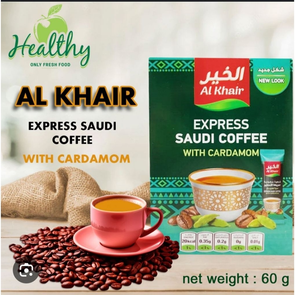 Jual Kopi Kapulaga Arab Al Khair Express Saudi Coffee with Cardamom isi ...