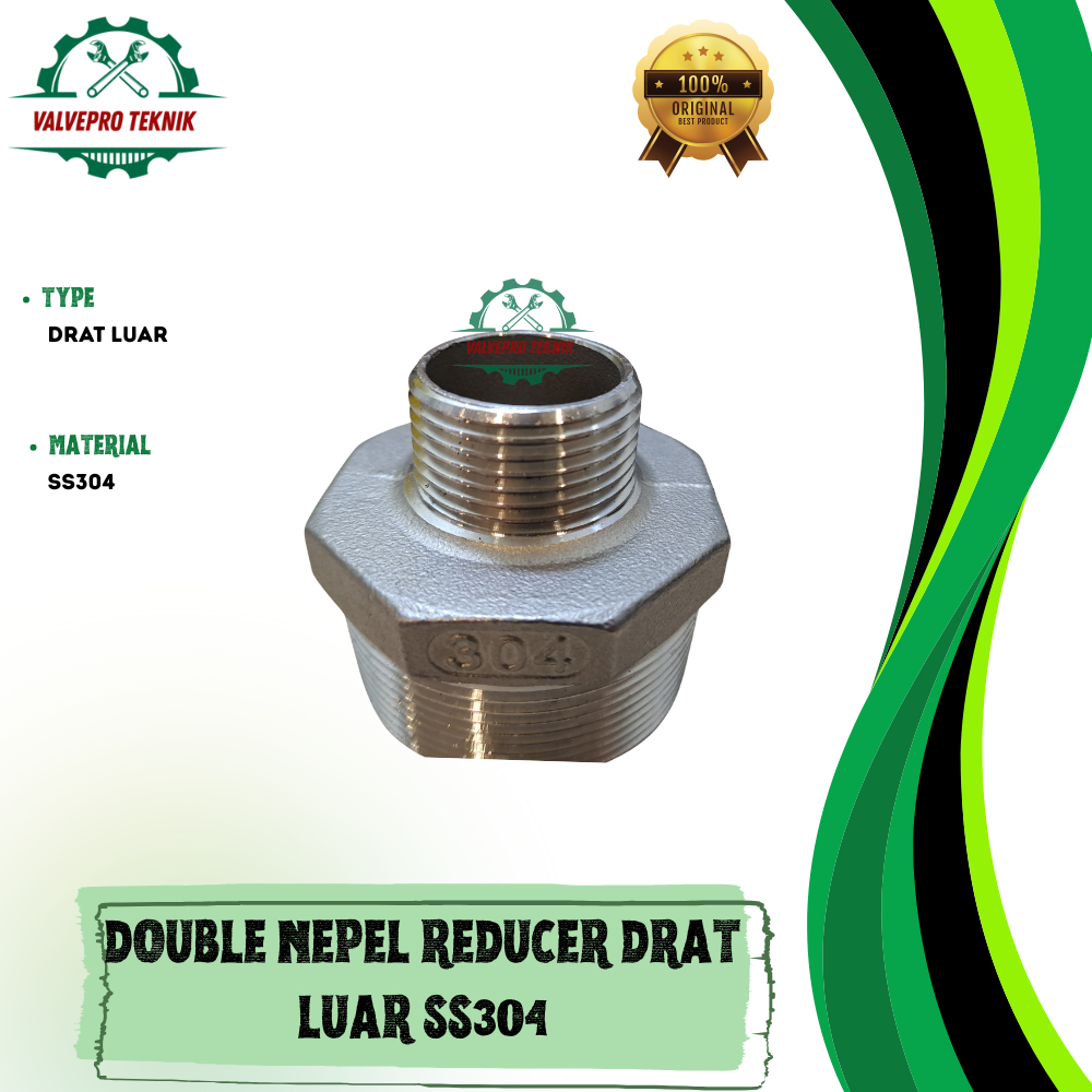 Jual DOUBLE NEPEL REDUCER / NIPPLE REDUCER SS304 1/4 x 3/8 INCH ...