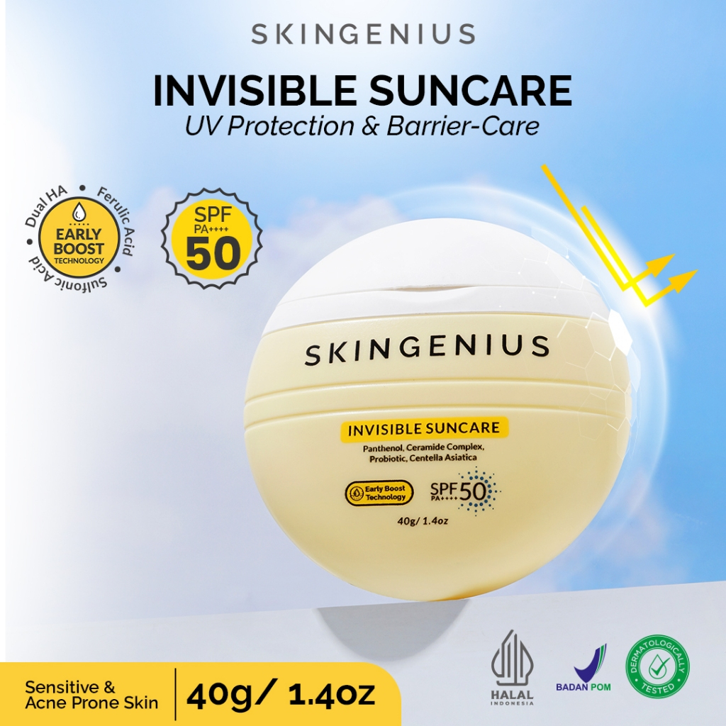 Jual SkinGenius Invisible Sunscreen SPF 50 PA+++ Untuk Kulit Sensitif ...
