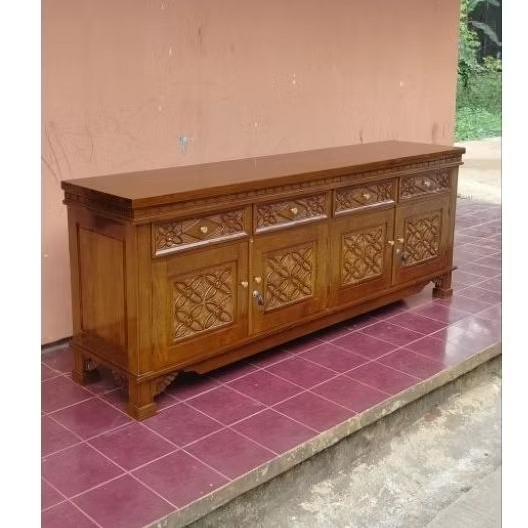 Jual BUFET CLASSIC MINIMSLIS CUSTOM UKURAN KAYU JATI GRADE A | Shopee ...