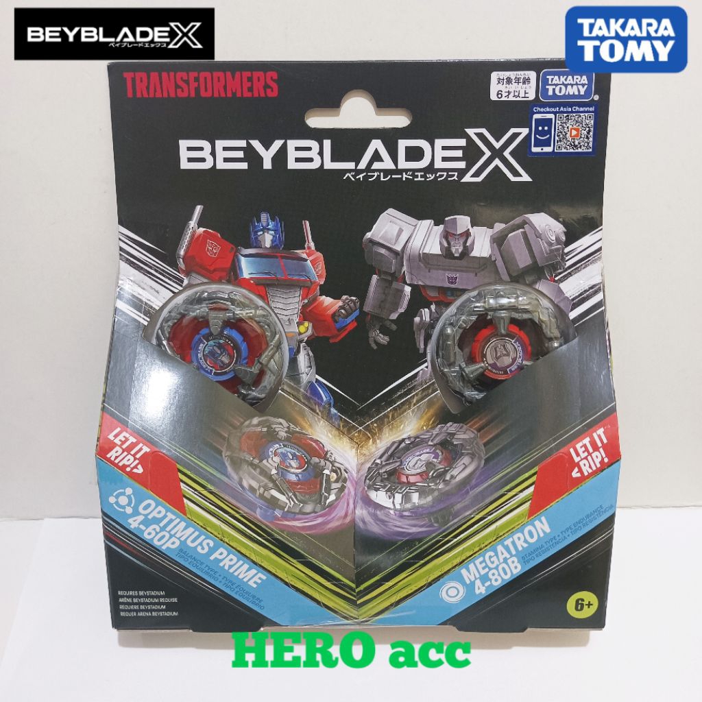 Jual Beyblade X TRANSFORMERS Optimus Prime 4-60P VS Megatron 4-80B ...