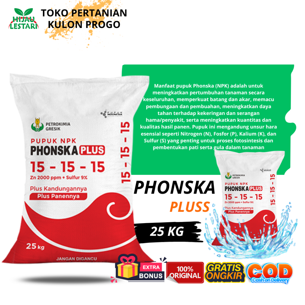 Jual Pupuk Phonska Plus 1 Kg Repack | Pupuk Tanaman KEMASAN 25KG ...