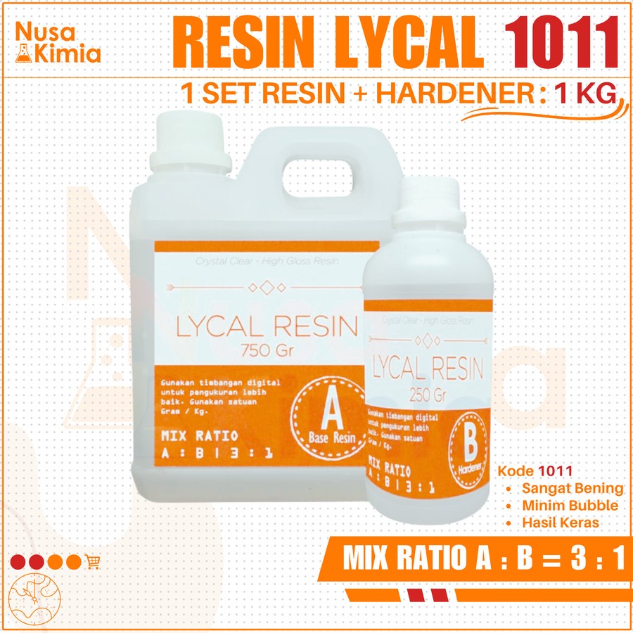 Jual Resin Bening Lycal Keras | Lycal 1011 | 1 Kg | Shopee Indonesia