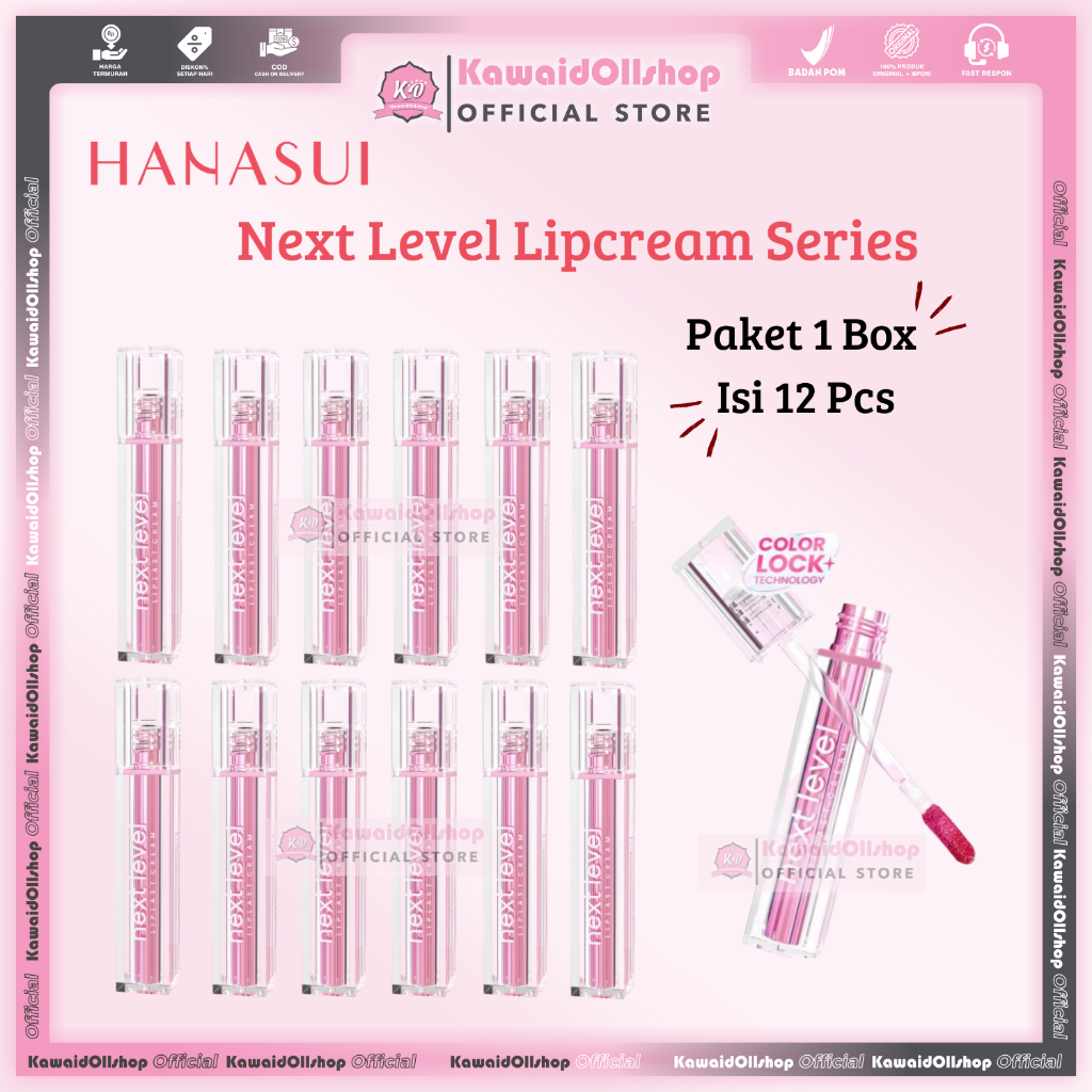 Jual HANASUI Next Level Liplast Cream 1 Box Isi 12 Pcs | Isi 12 Pcs ...