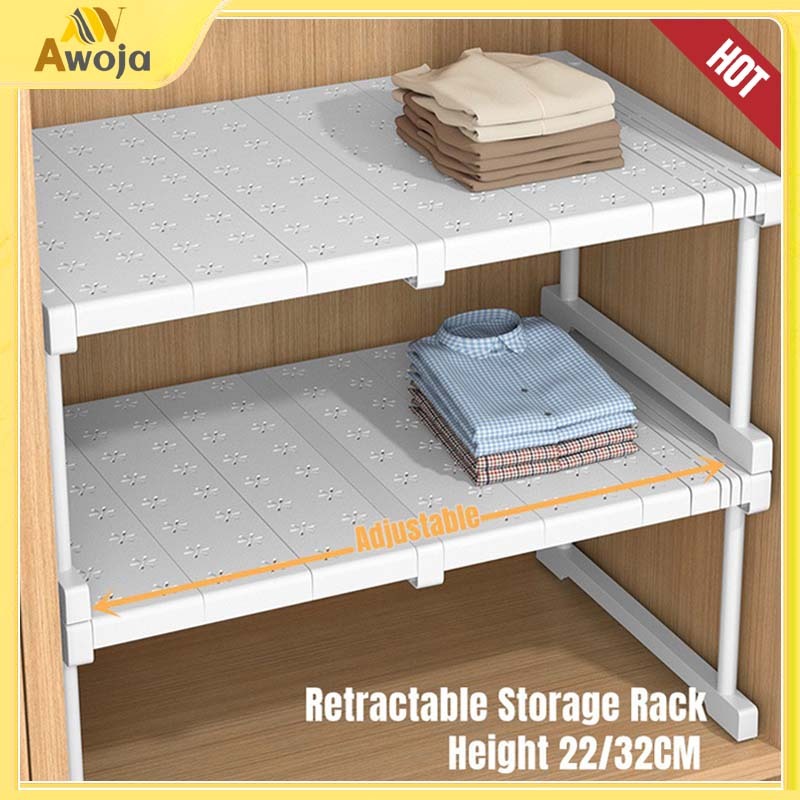 Jual 【2Pcs】Rak Penyimpanan Serbaguna Fleksibel Pemisah Kabinet Rak yang ...