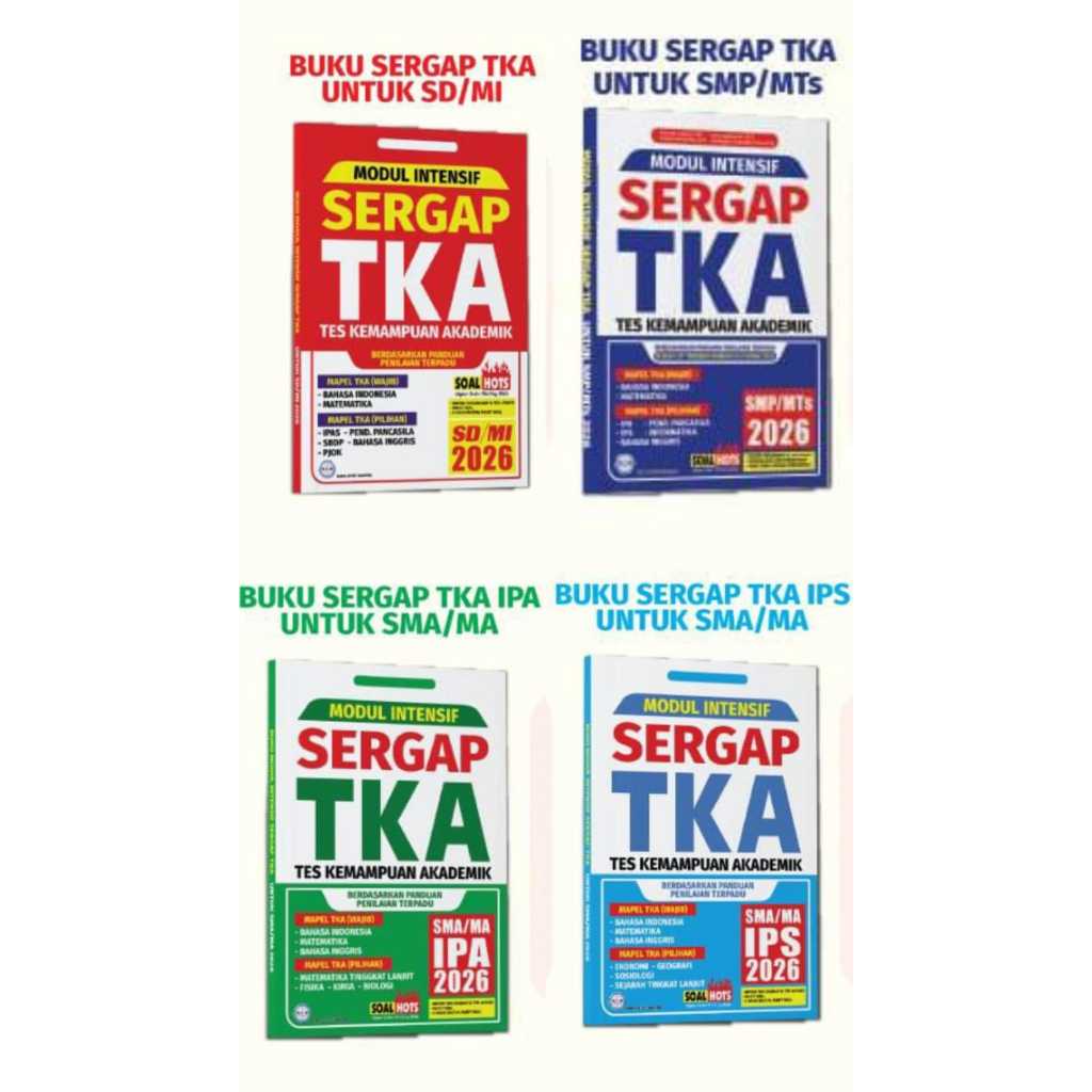 Jual Buku SERGAP TKA untuk SD/MI, SMP/MTs dan SMA/MA | Shopee Indonesia